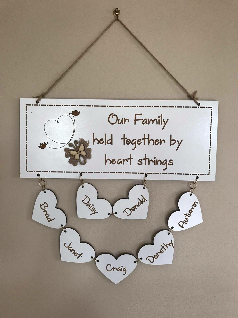 Our family plaque – C Bryan T/as Glittering Gifts Australia